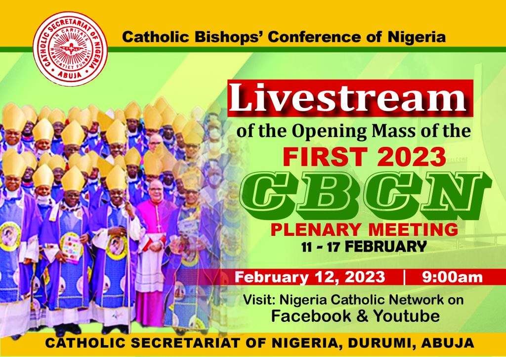 LIVE STREAMING OF THE OPENING MASS OF THE FIRST 2023 CBCN PLENARY ...