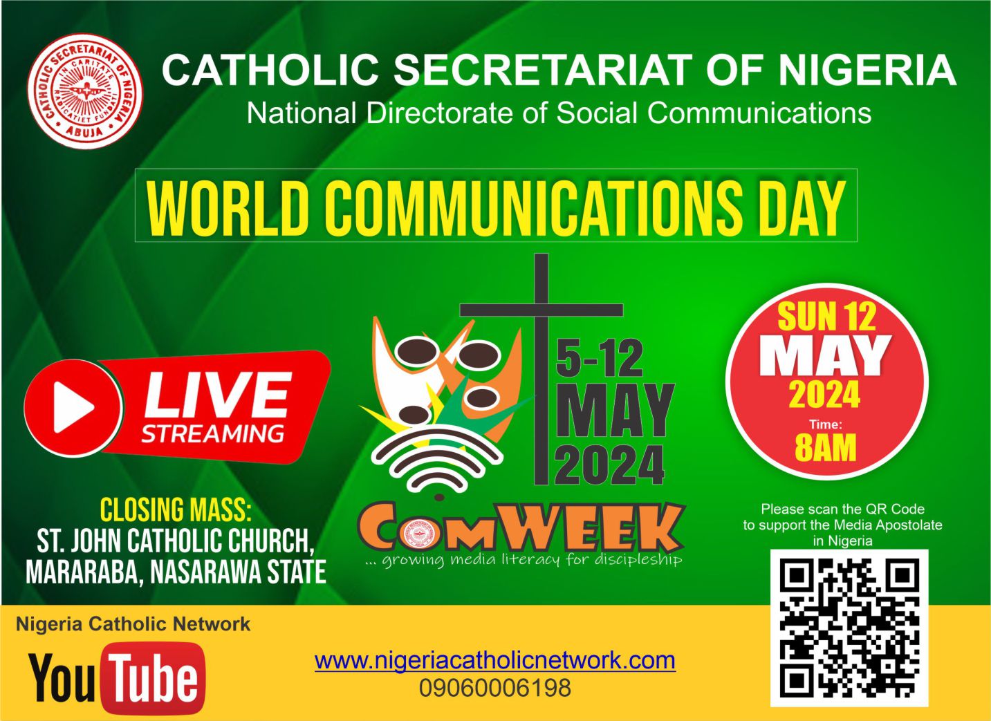 Live streaming of the 2024 World Communications Day - NIGERIA CATHOLIC ...
